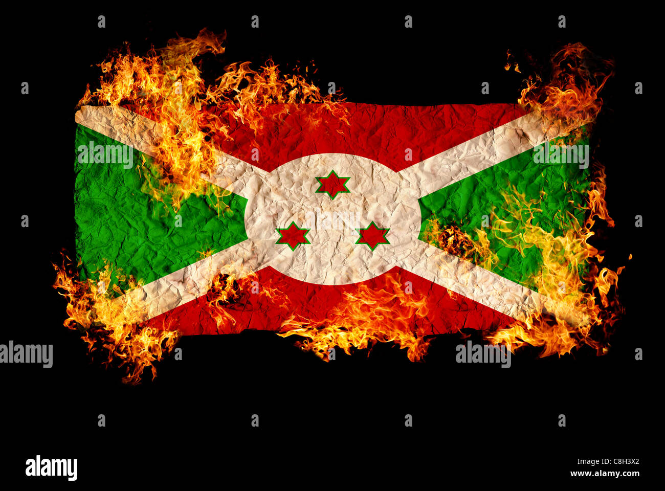National symbols and flag of Burundi Stock Photo - Alamy