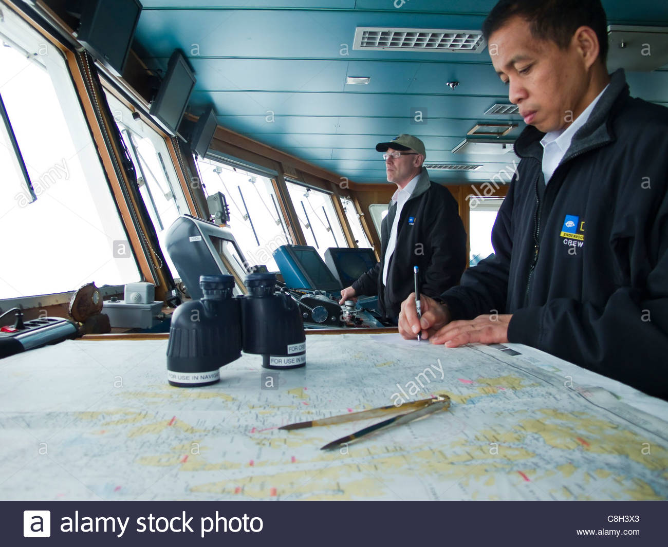 A cruise ship crew navigating in the ice in the Arctic Stock Photo - Alamy