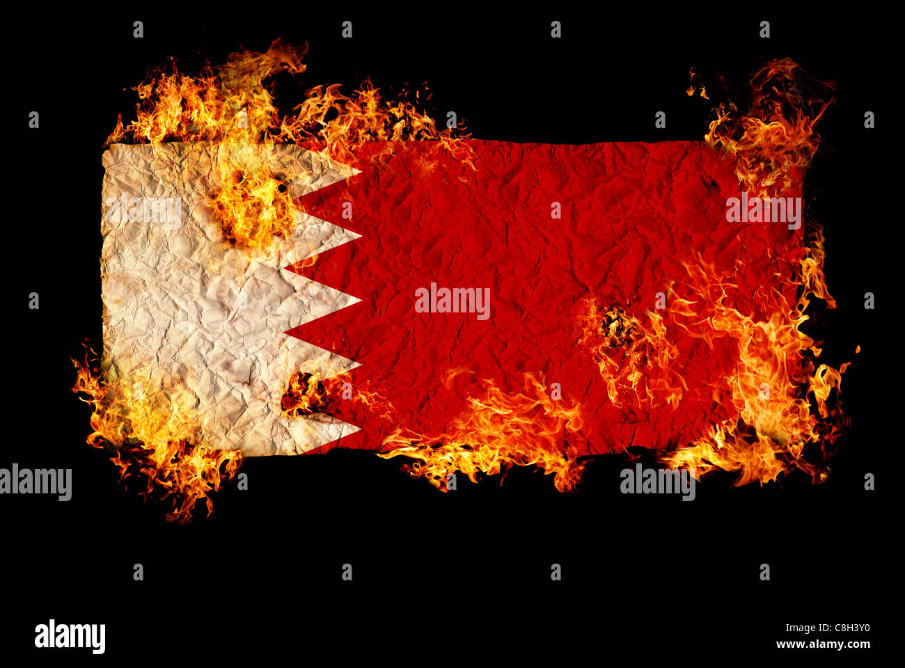 National symbols and flag of Bahrain Stock Photo - Alamy