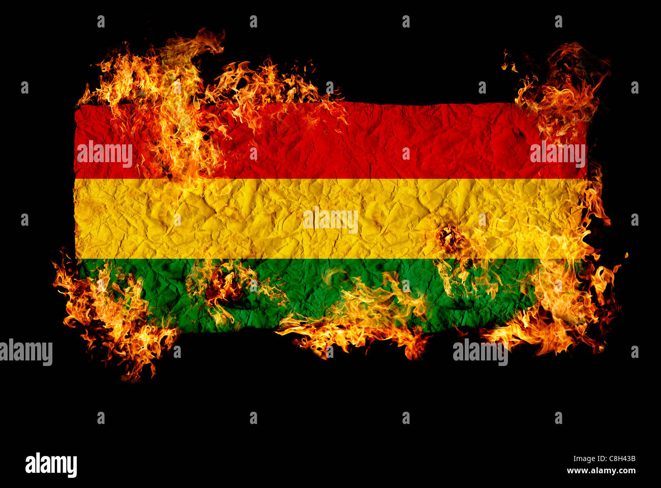 National symbols and flag of Bolivia Stock Photo - Alamy