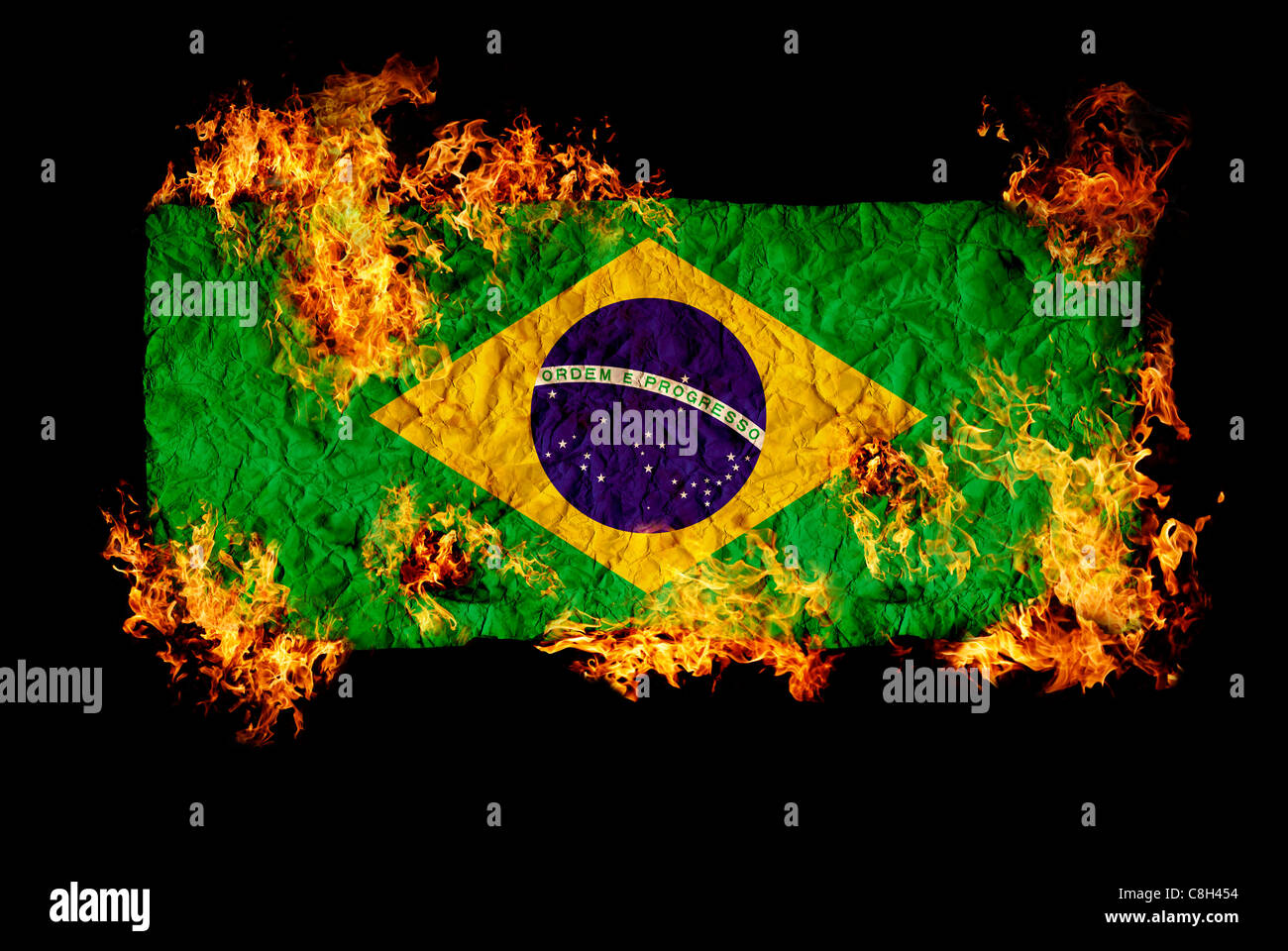 National symbols and flag of Brazil Stock Photo - Alamy