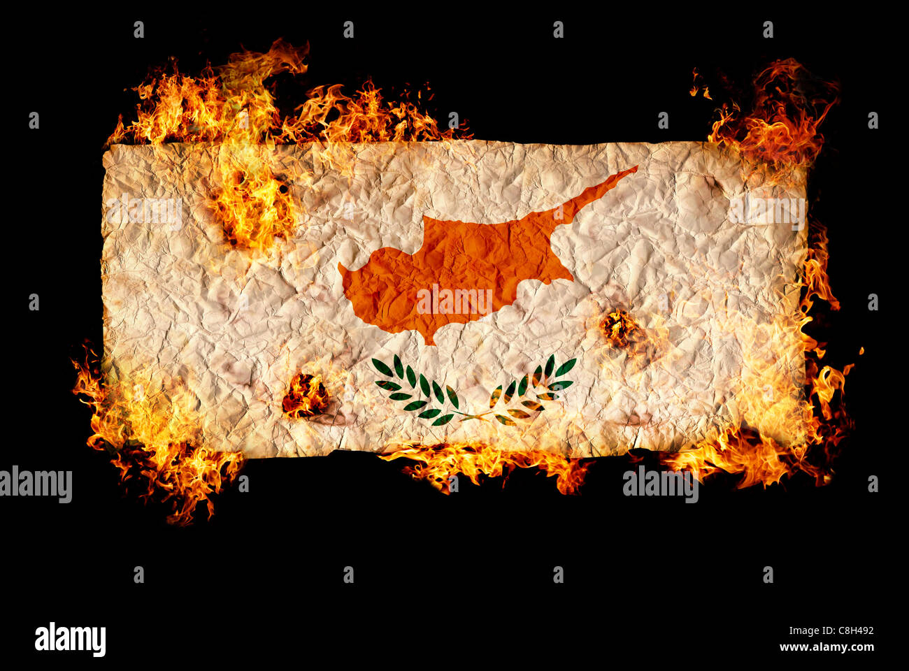 National symbols and flag of Cyprus Stock Photo - Alamy