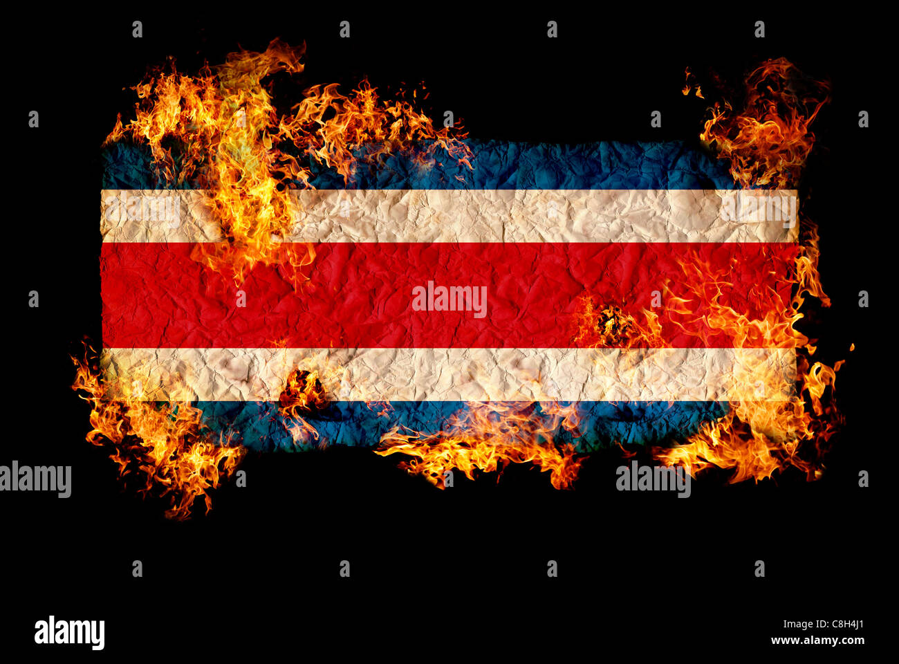 National symbols and flag of Costa Rica Stock Photo - Alamy