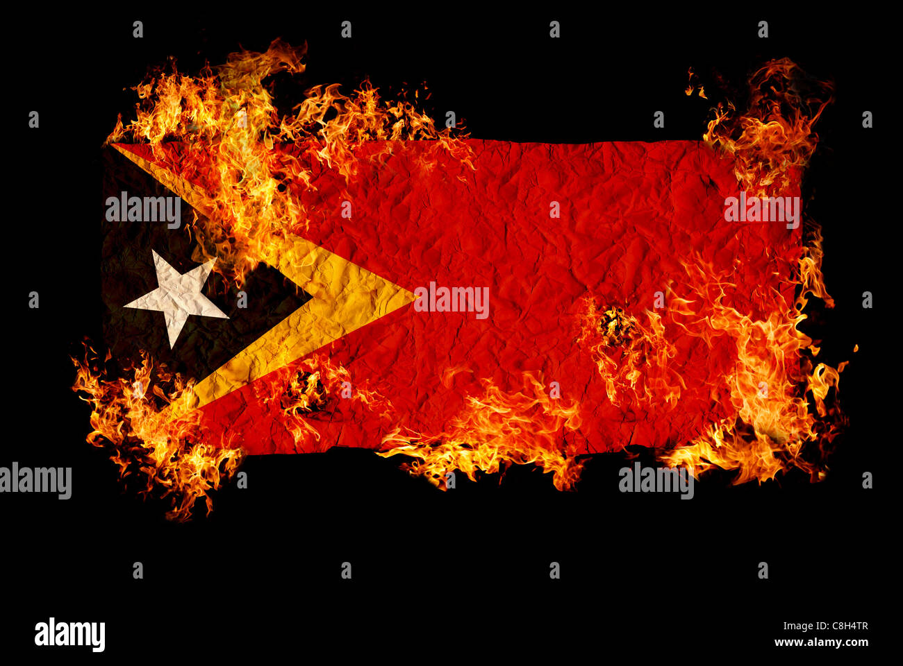 National symbols and flag of East Timor Stock Photo - Alamy