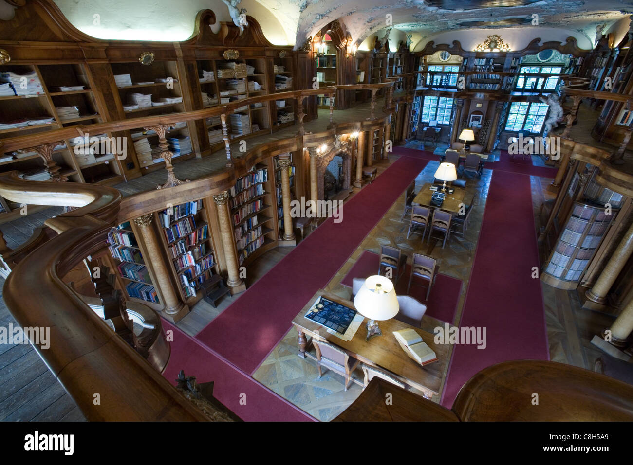 Max reinhardt library in schloss hi-res stock photography and images ...