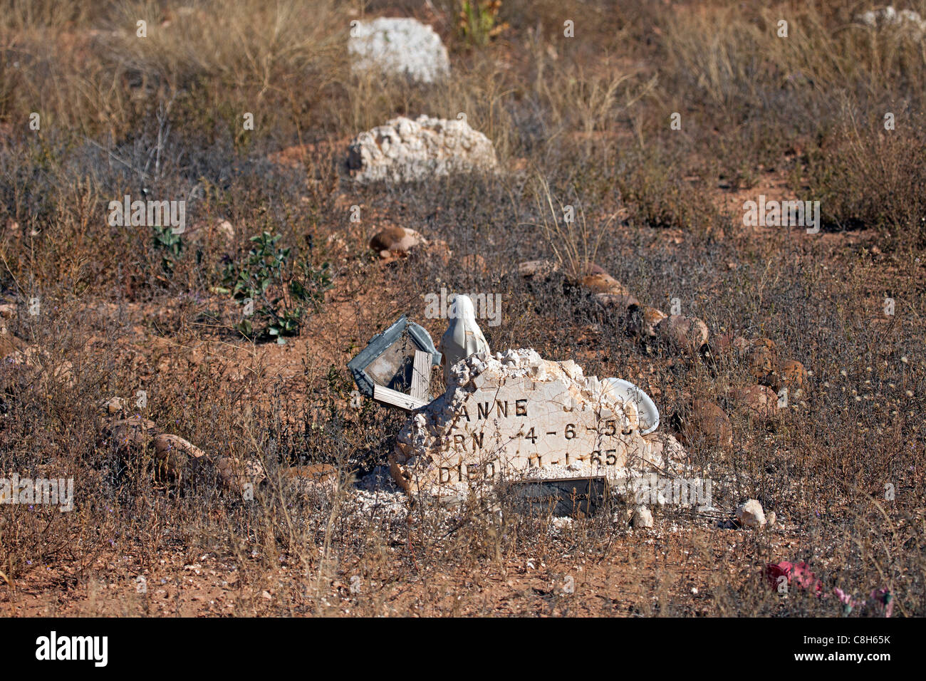 Graves and weeds in Cemetery neglected, overgrown with weeds, rocks and ...