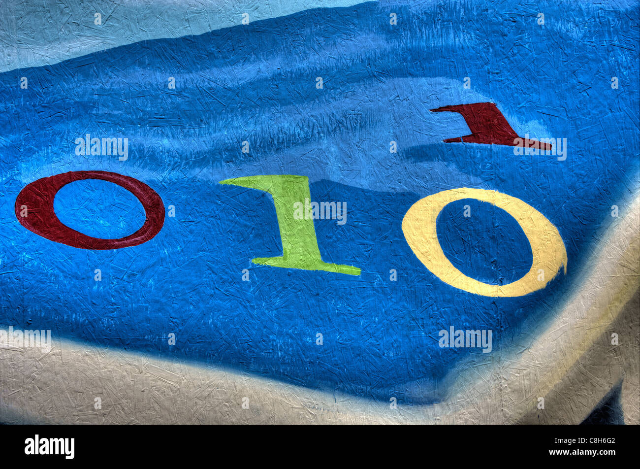 Binary numbers on painted wall Stock Photo - Alamy