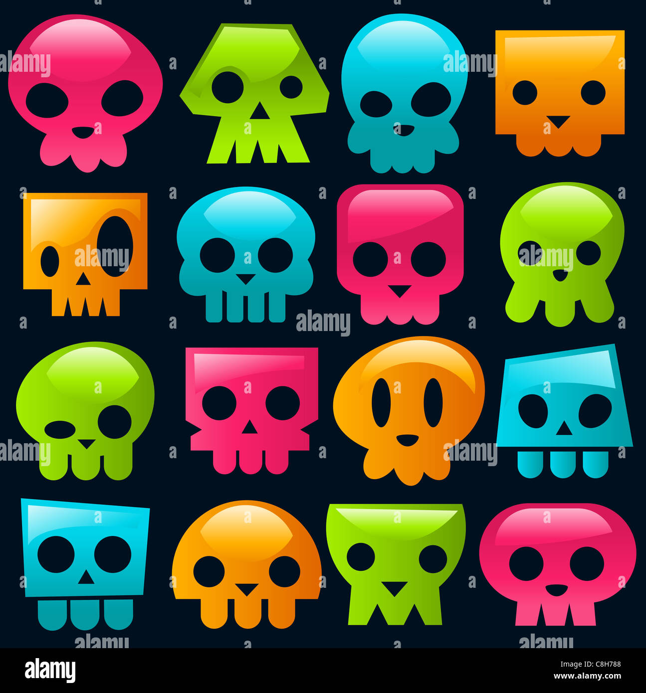 Cartoon skulls hi-res stock photography and images - Alamy