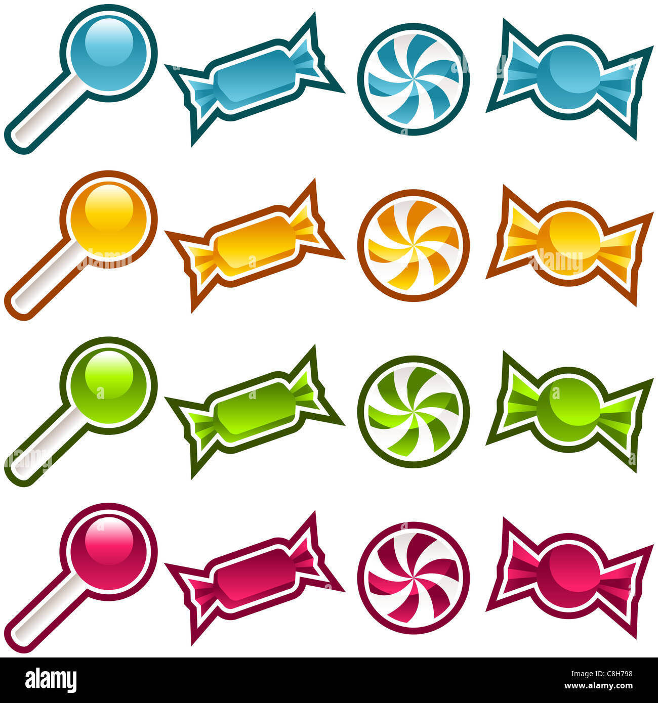 Set of colorful candy Stock Photo - Alamy