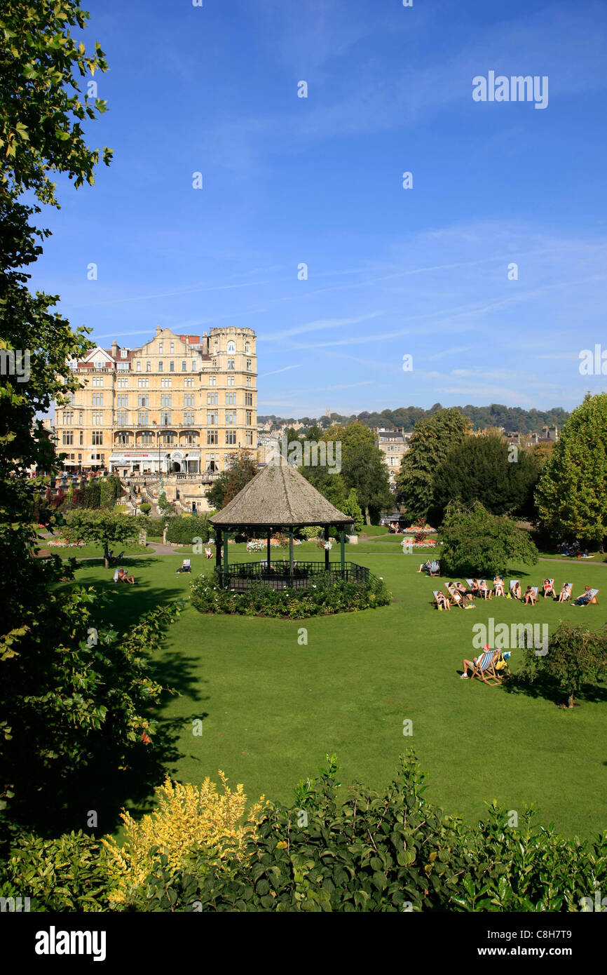 The Grand Parade and Park in Bath Somerset Stock Photo - Alamy