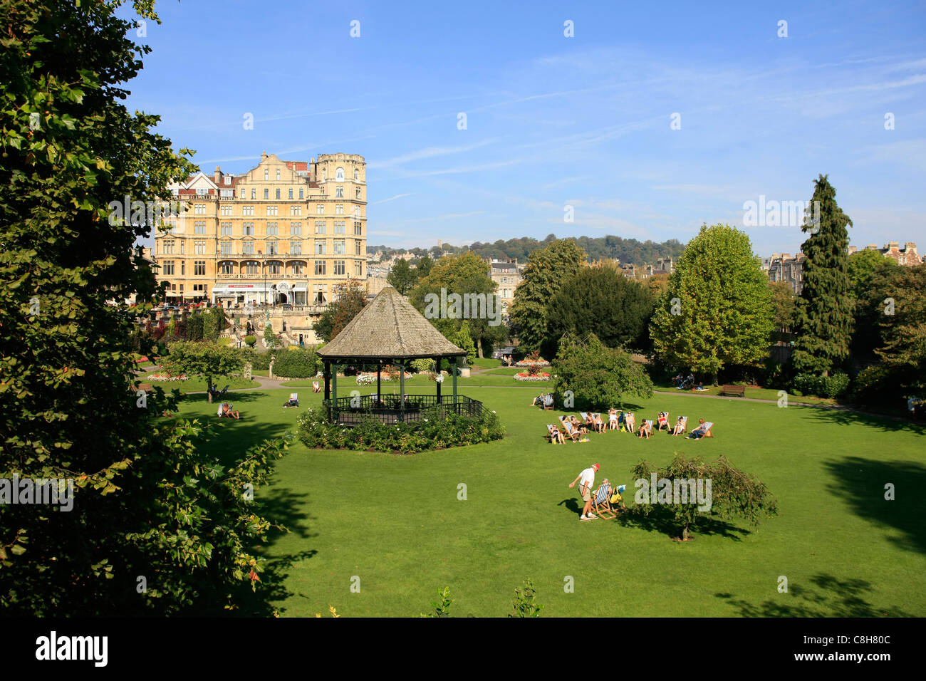 The Grand Parade and Park in Bath Somerset Stock Photo - Alamy