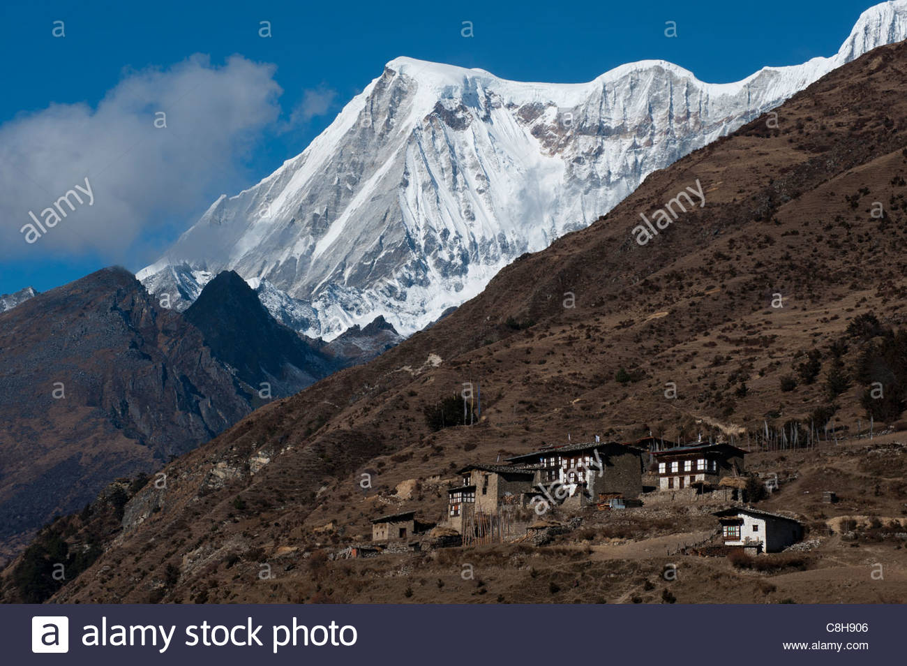 Scenic Old Village In Himalayas Stock Photos & Scenic Old Village In ...