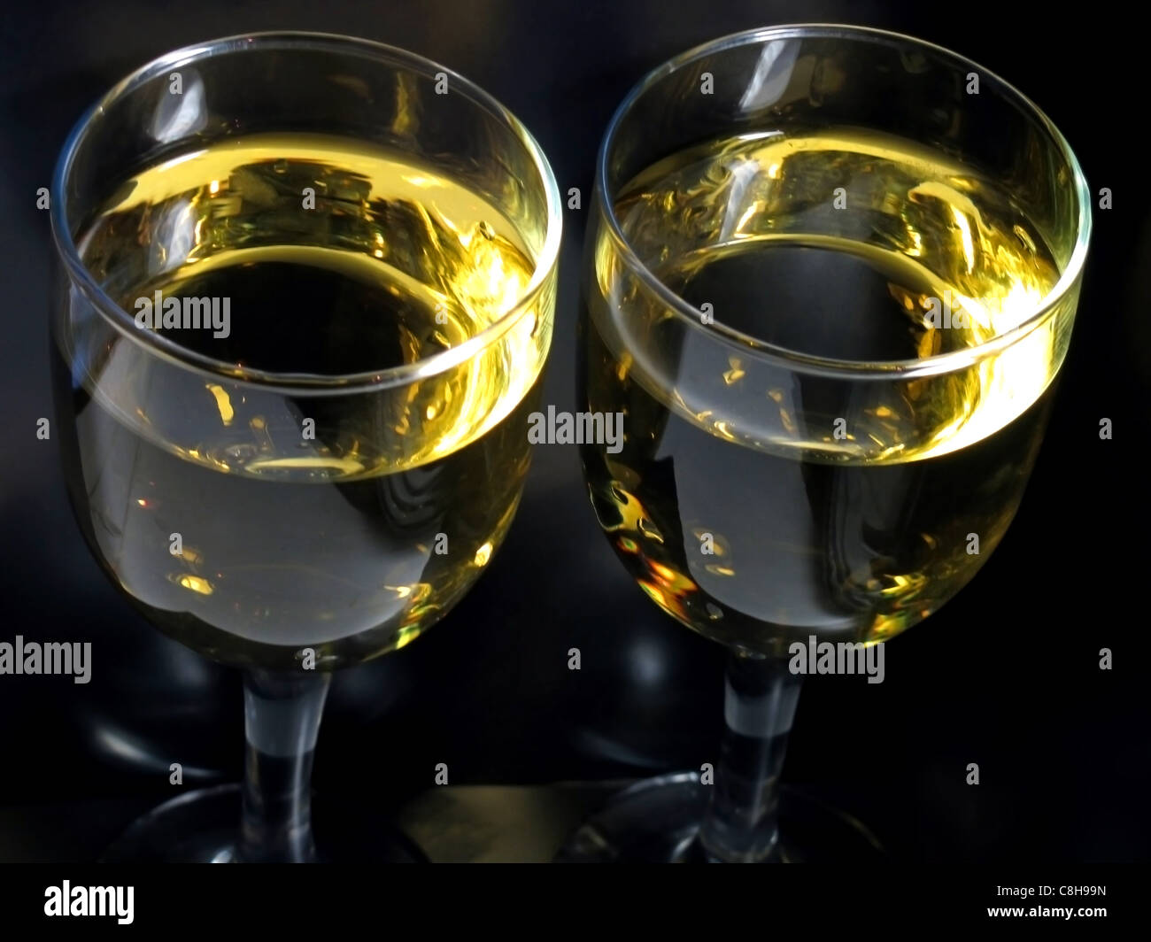 two goblets of wine Stock Photo - Alamy