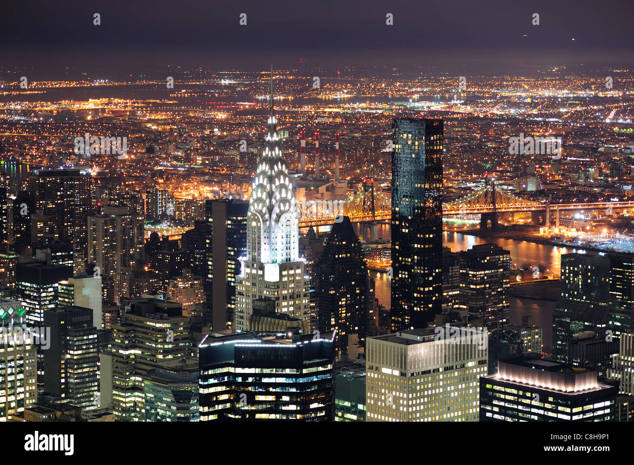 Chrysler building lights hi-res stock photography and images - Alamy