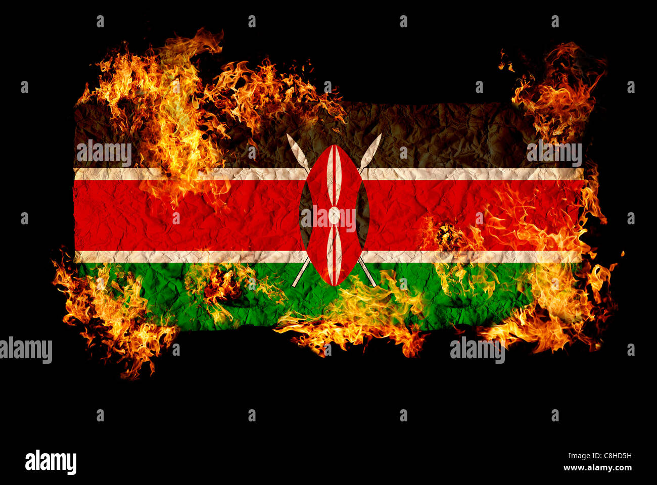 National symbols and flag of Kenia Stock Photo - Alamy