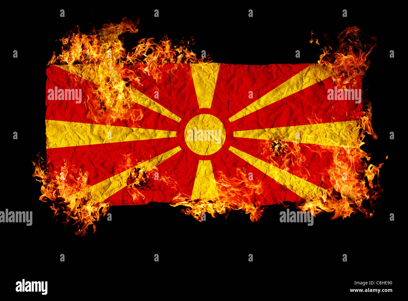 National symbols and flag of Macedonia Stock Photo - Alamy