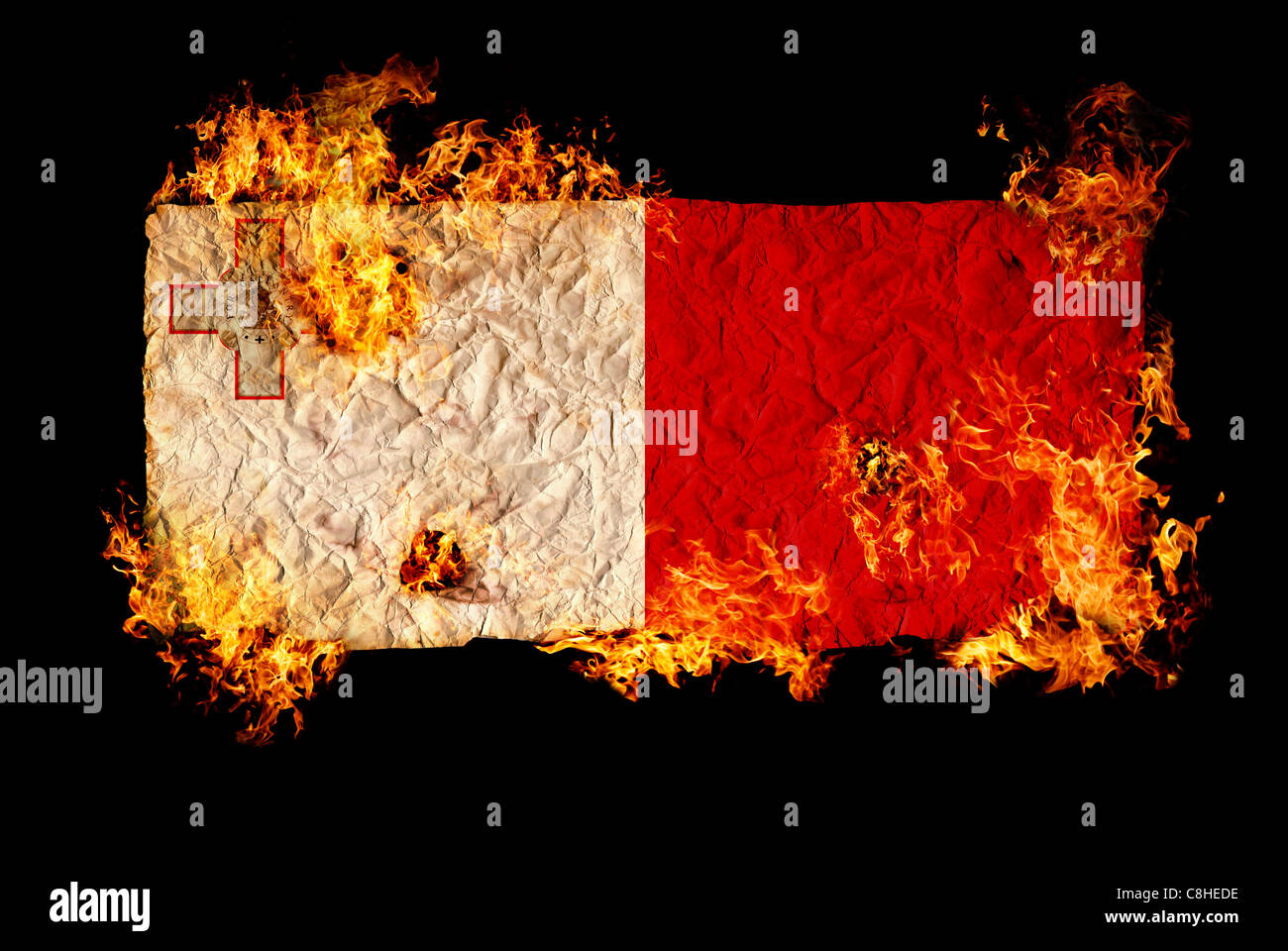 National symbols and flag of Malta Stock Photo - Alamy