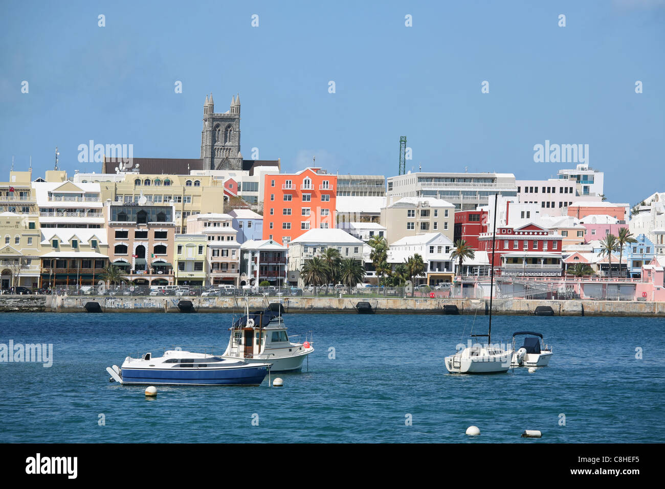 Fishing boats in Hamilton Harbour, Bermuda Stock Photo - Alamy