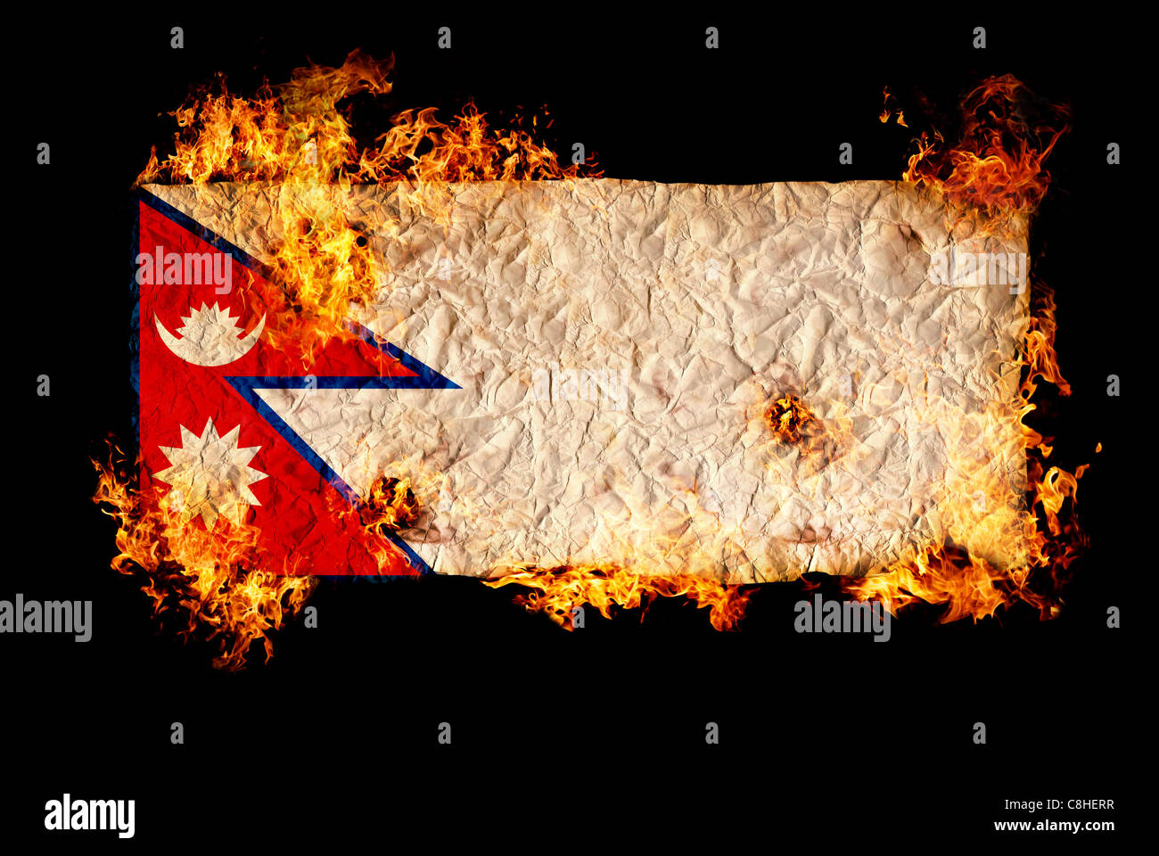 National symbols and flag of Nepal Stock Photo - Alamy