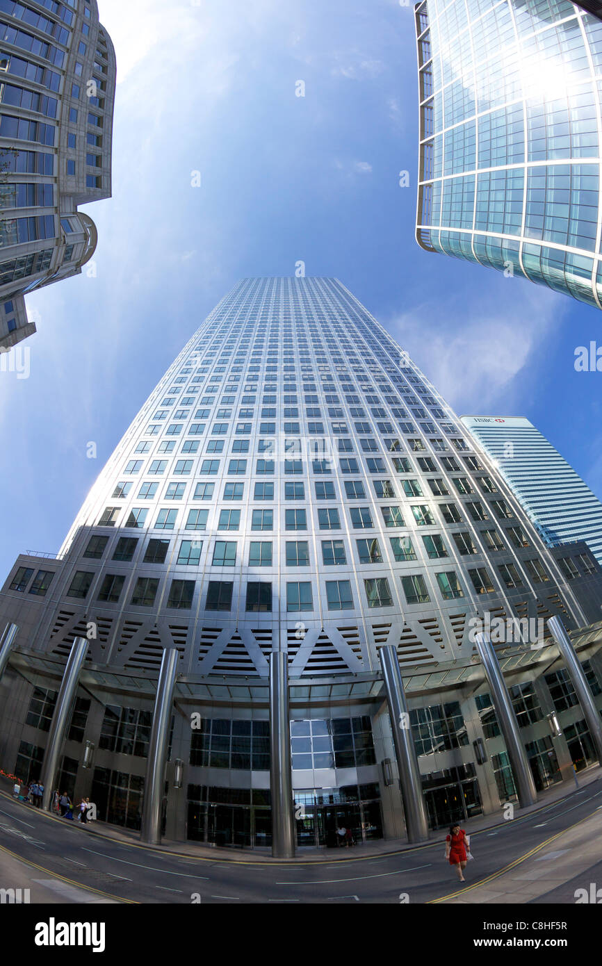 Canada Square modern architecture, Canary Wharf, West India Docks, Isle ...