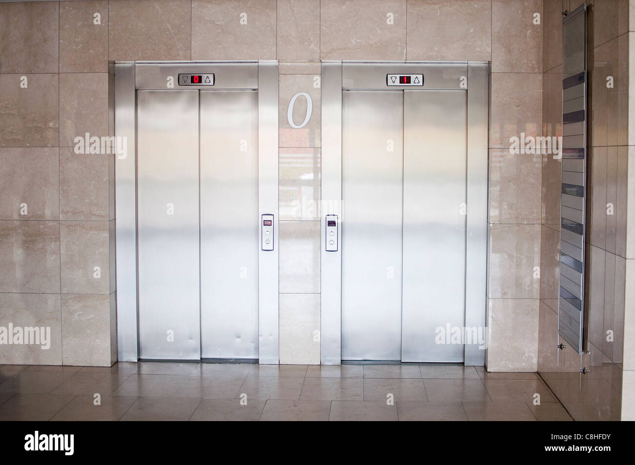 two elevators in the office Stock Photo - Alamy