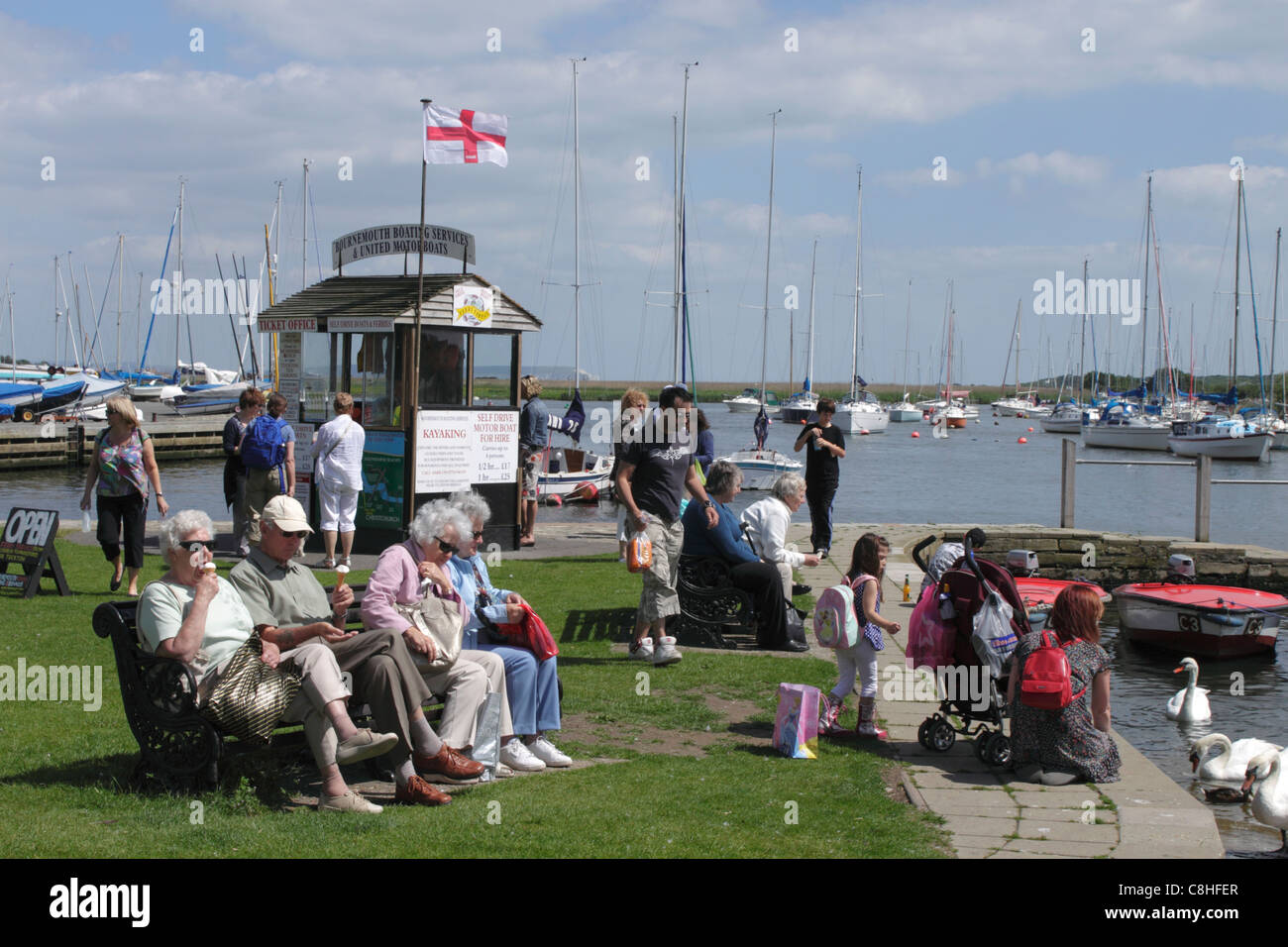Christchurch Quay Dorset summer 2010 Stock Photo - Alamy