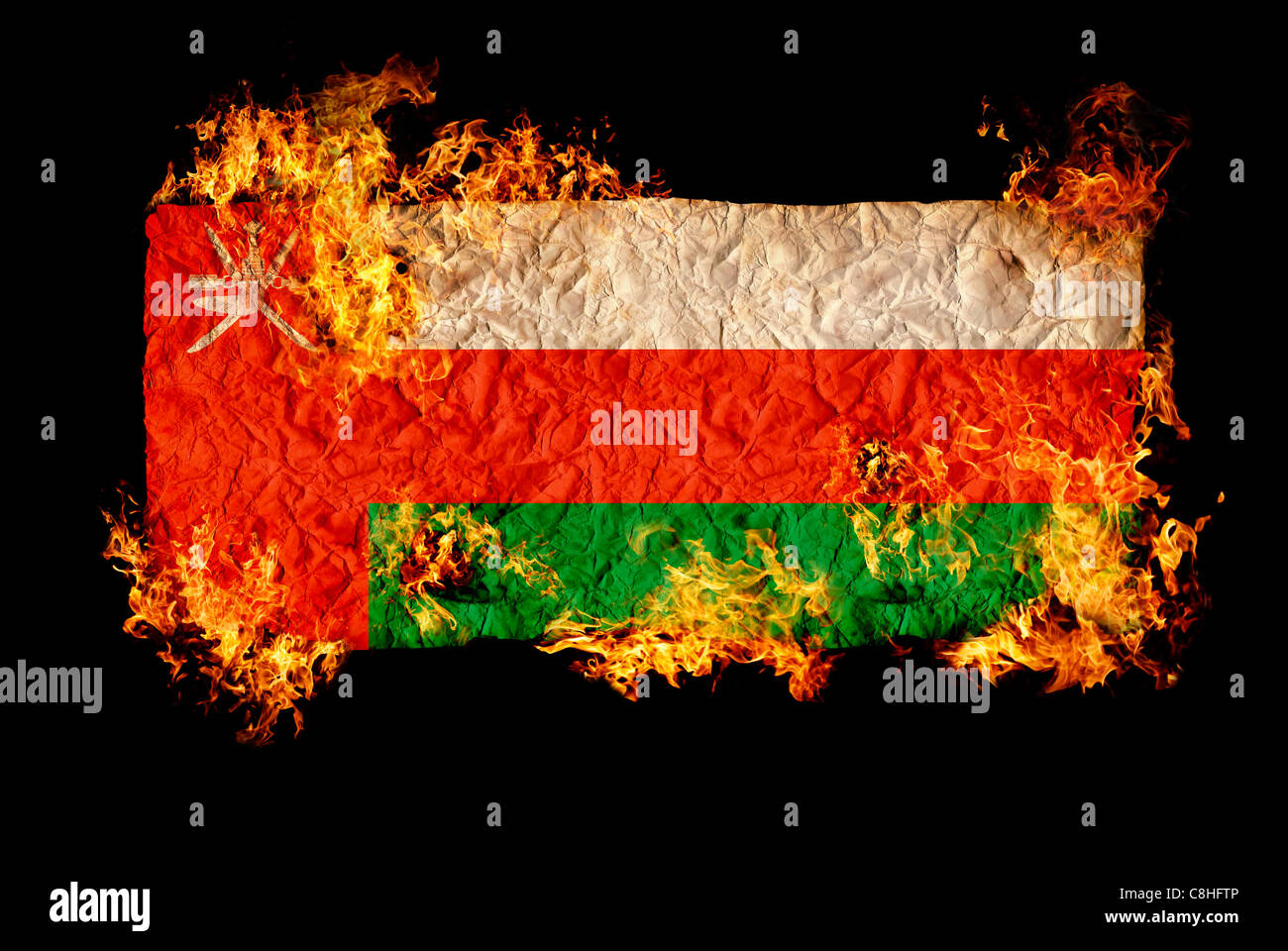 National symbols and flag of Oman Stock Photo - Alamy