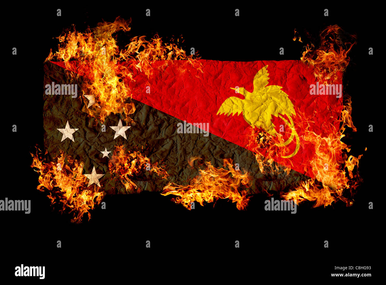 National symbols and flag of Papua New Guinea Stock Photo - Alamy