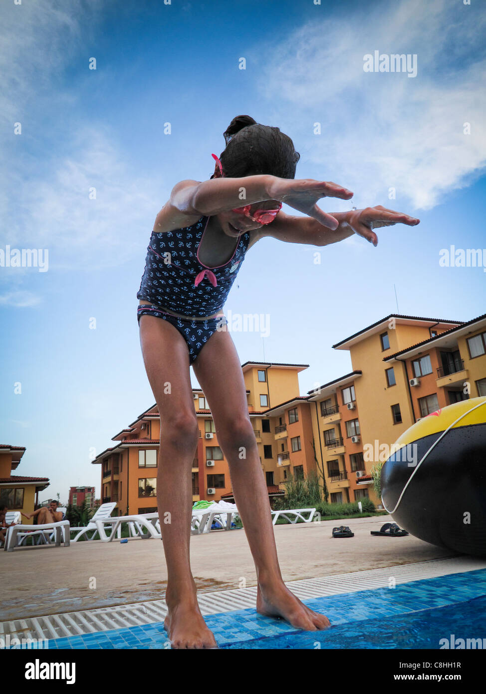 Child diving in the swimming pool Stock Photo - Alamy