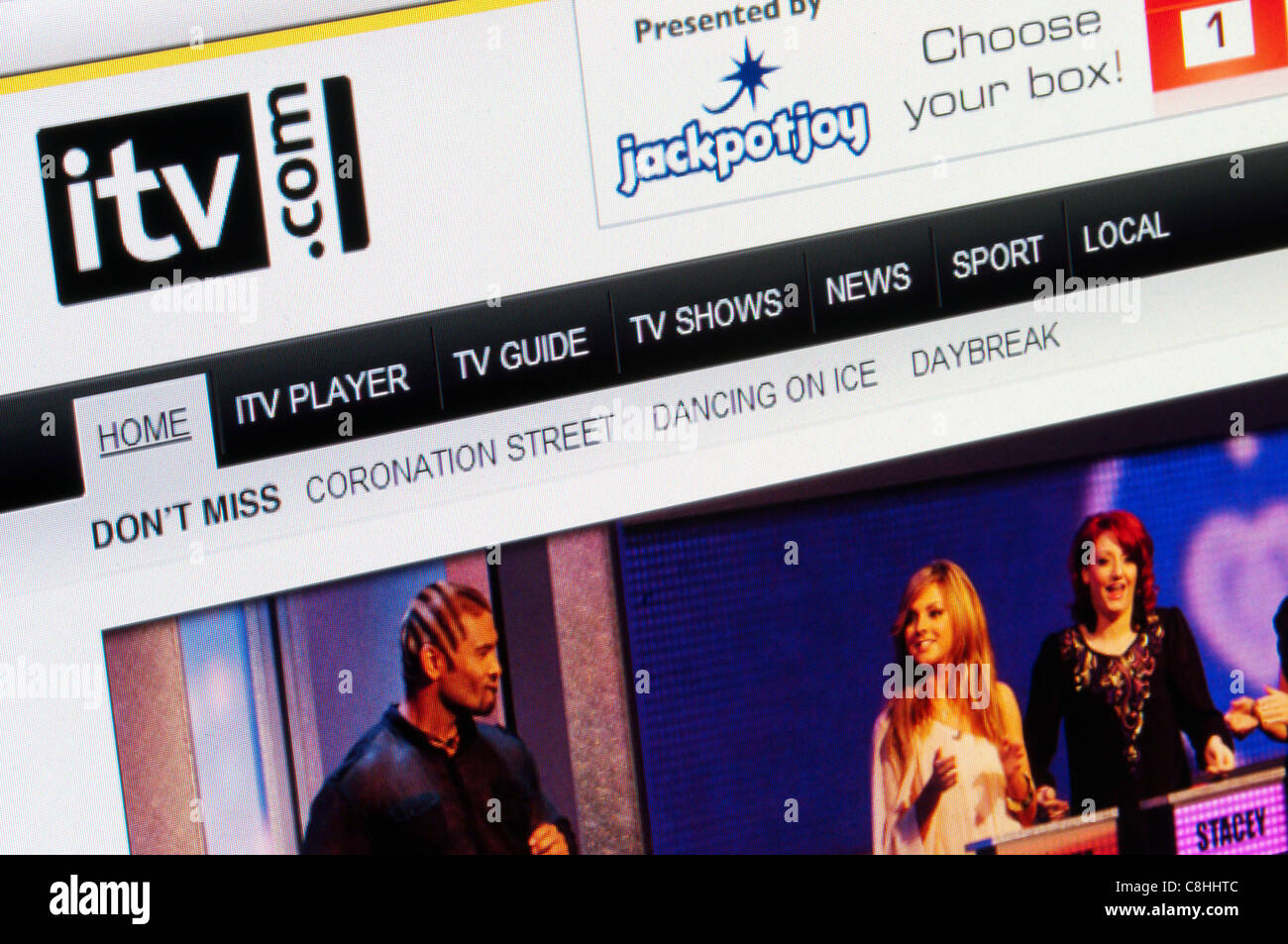 ITV website Stock Photo - Alamy