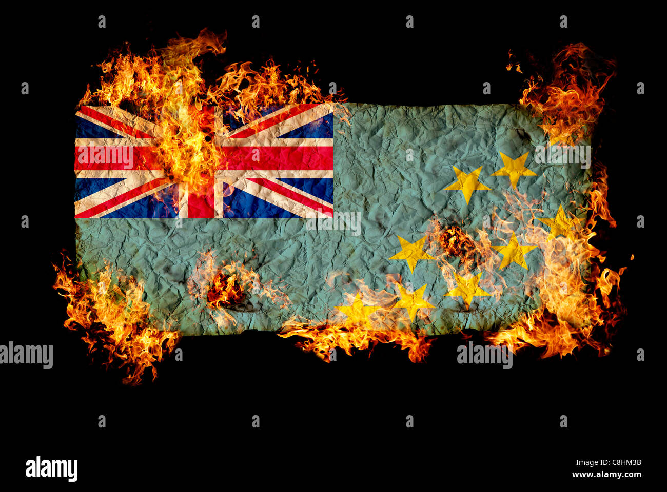 National symbols and flag of Tuvalu Stock Photo - Alamy