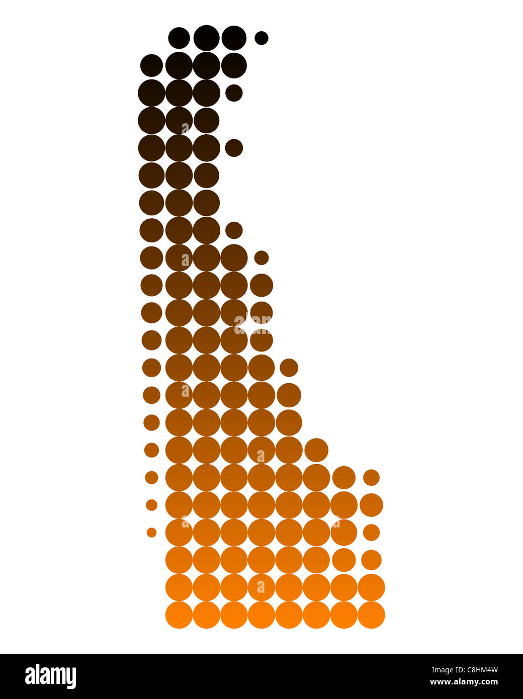 Map of Delaware Stock Photo - Alamy