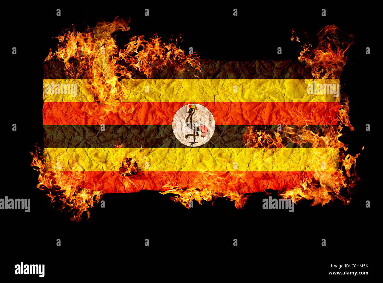 National symbols and flag of Uganda Stock Photo - Alamy
