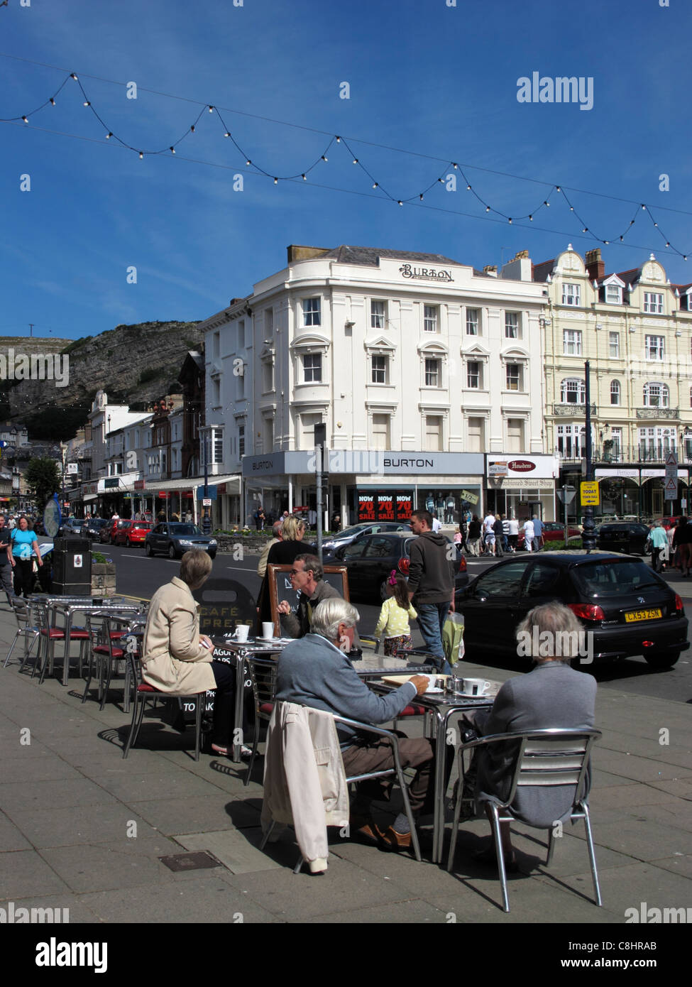 LLandudno town center and seaside resort North Wales Stock Photo - Alamy