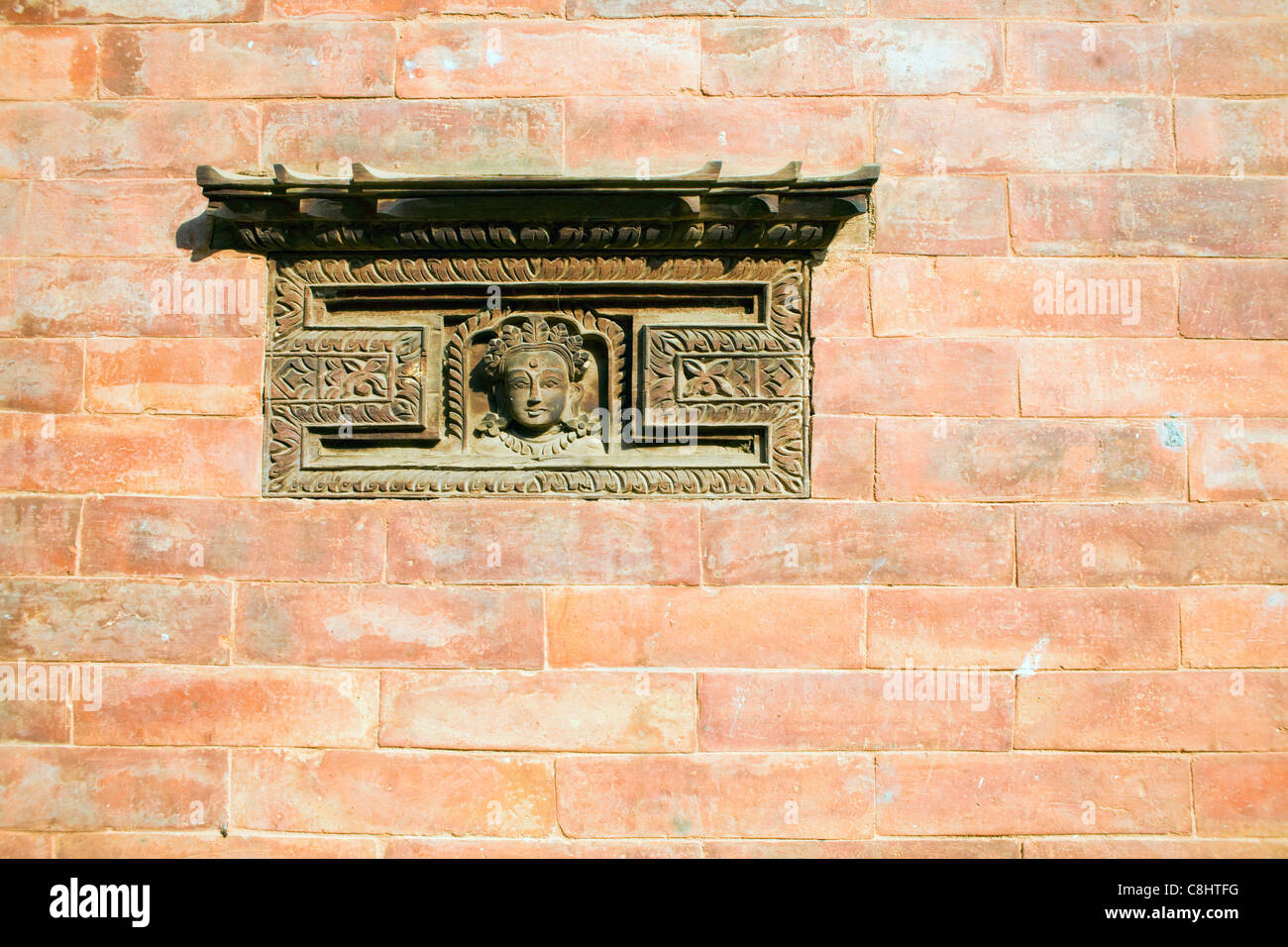 Detail of a wall at Durbar Square in Bhaktapur in Nepal's Kathmandu ...