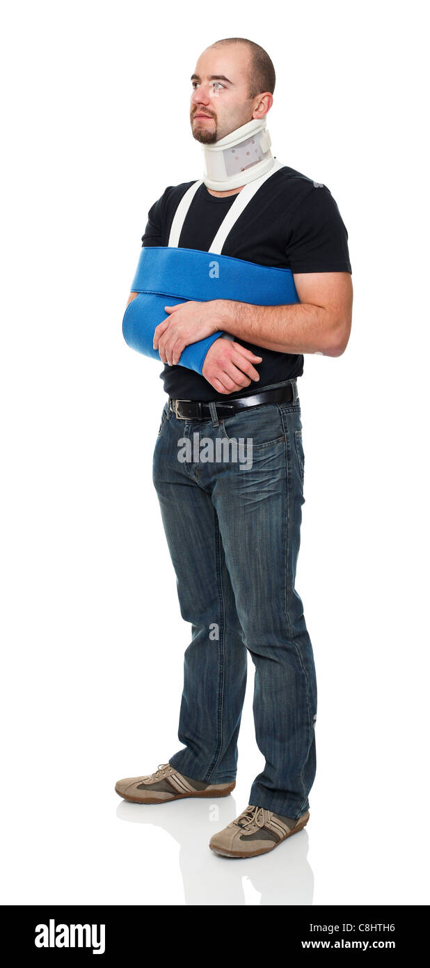 young caucasian man with body problem Stock Photo - Alamy