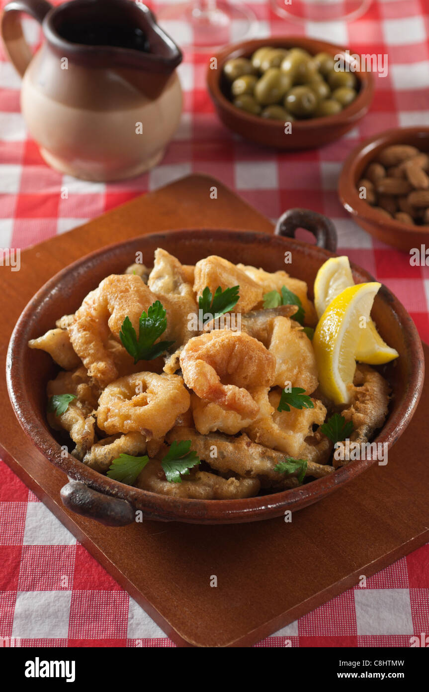 Pescado Frito Spanish fried fish Stock Photo - Alamy