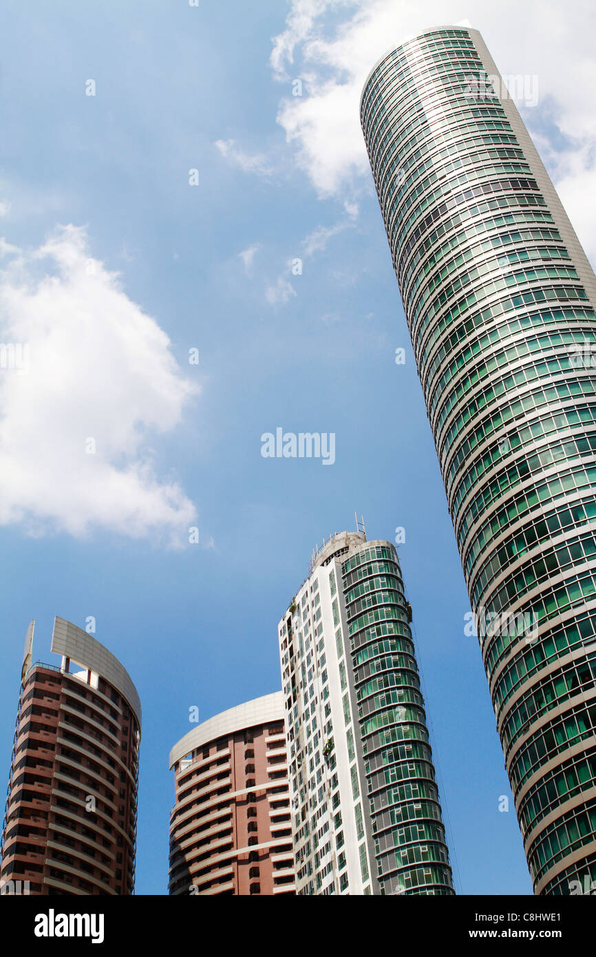 Residential buildings in a Metro Manila city in the Philippines Stock ...