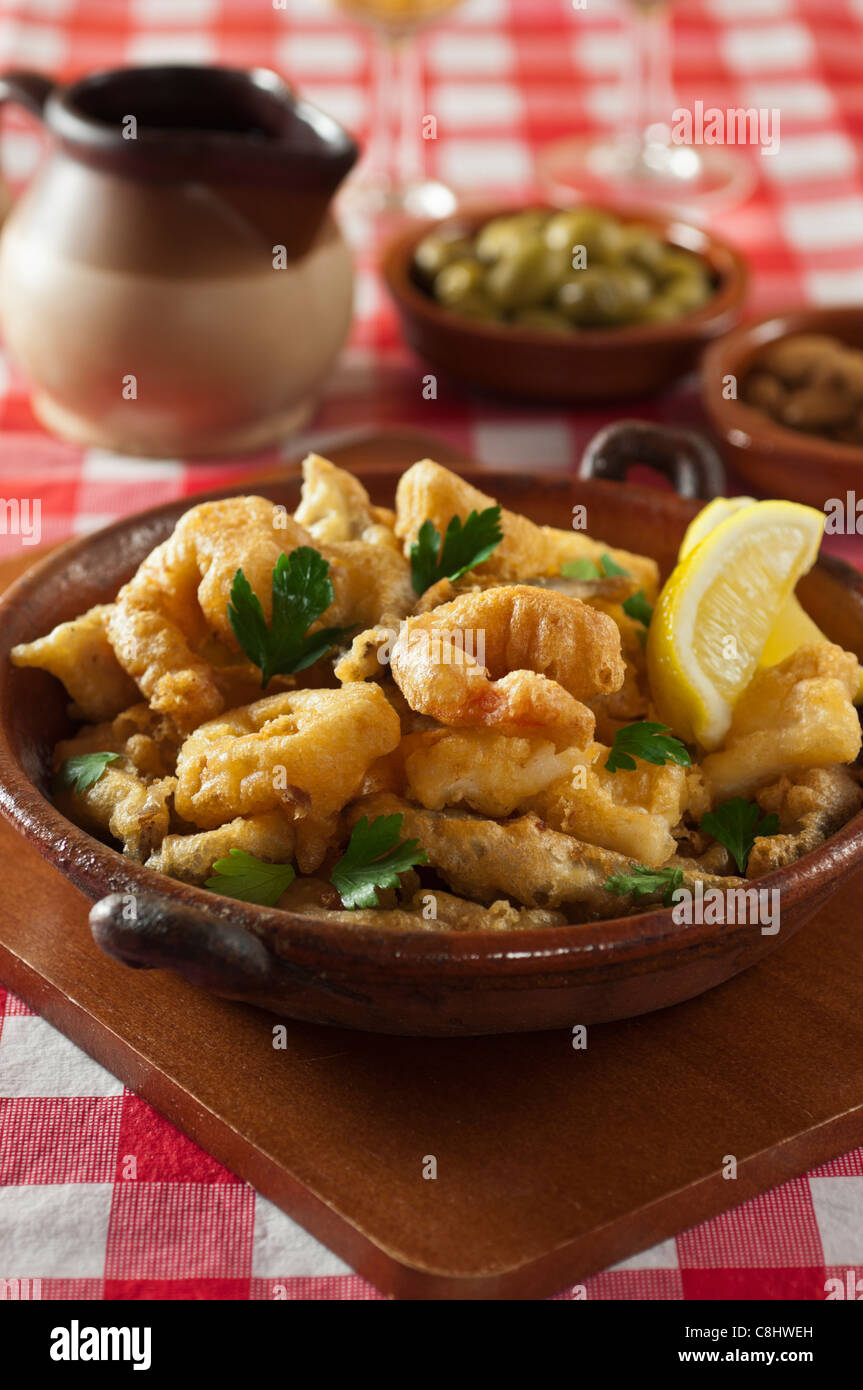 Pescado Frito Spanish fried fish Stock Photo - Alamy