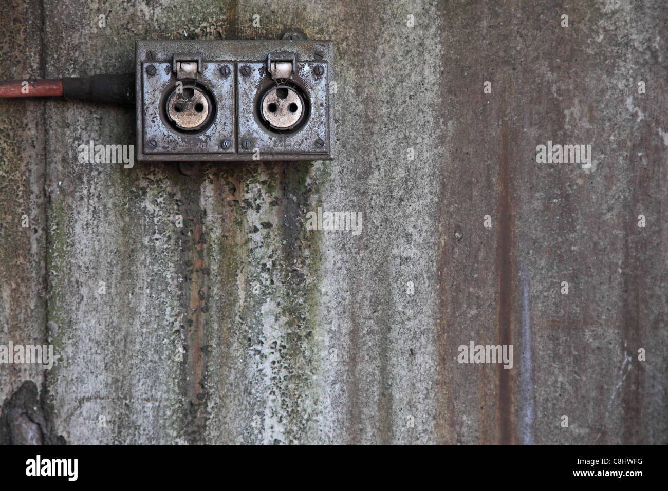 Outdoor mains sockets Stock Photo - Alamy