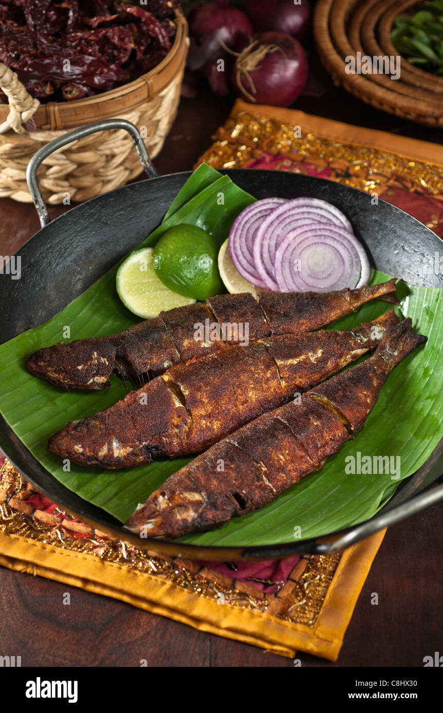 Mackerel rechad. Mackerel recheado. Goa food Stock Photo - Alamy