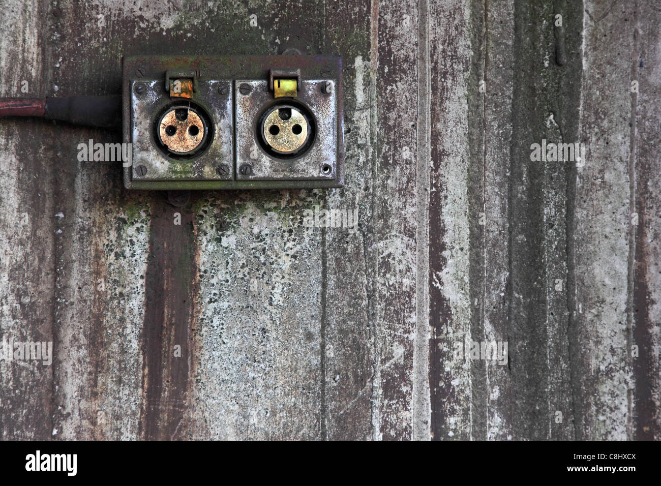 Outdoor mains sockets Stock Photo - Alamy