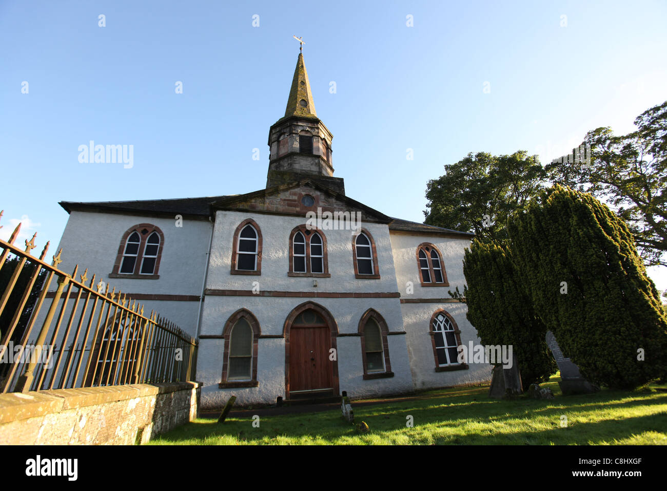 Town of Dingwall, Scotland. The Old Parish Church was rebuilt in 1801 ...