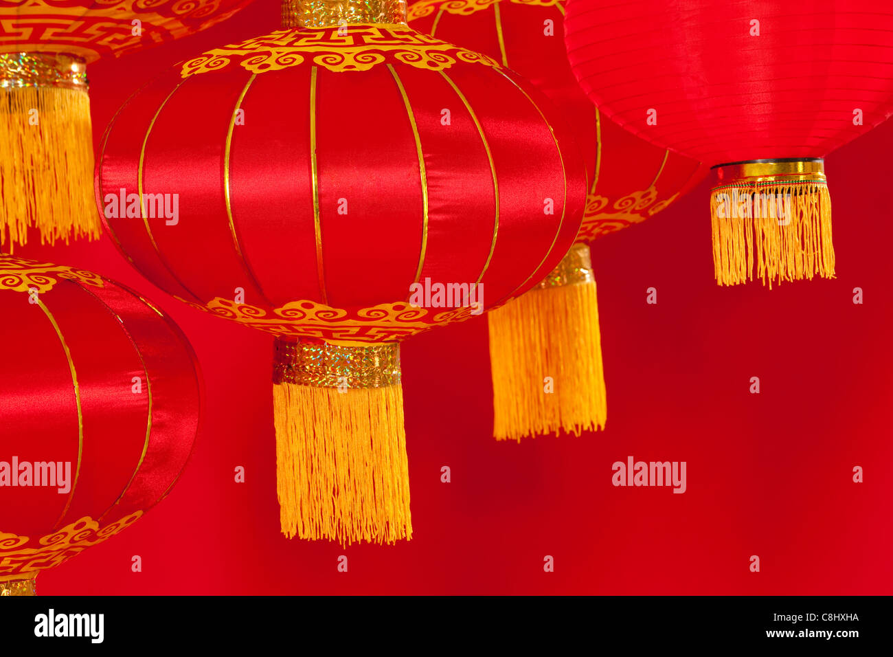 Chinese red lanterns Stock Photo - Alamy