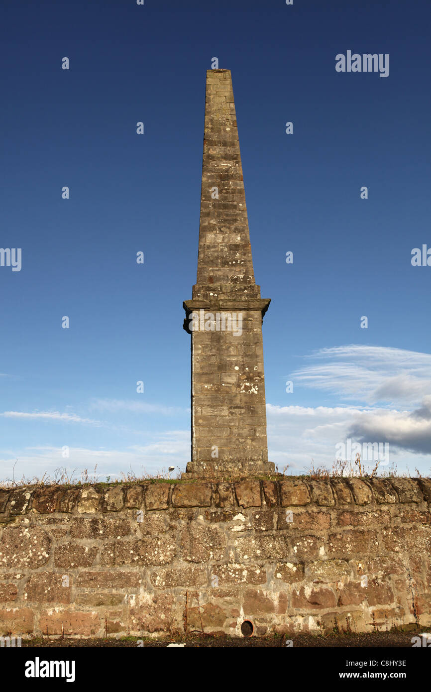 Town of Dingwall, Scotland. This early 20th century obelisk ...