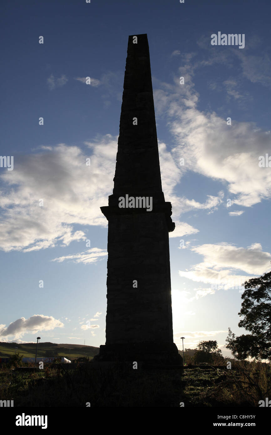 Town of Dingwall, Scotland. This early 20th century obelisk ...
