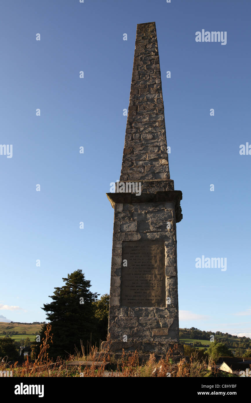 Town of Dingwall, Scotland. This early 20th century obelisk ...