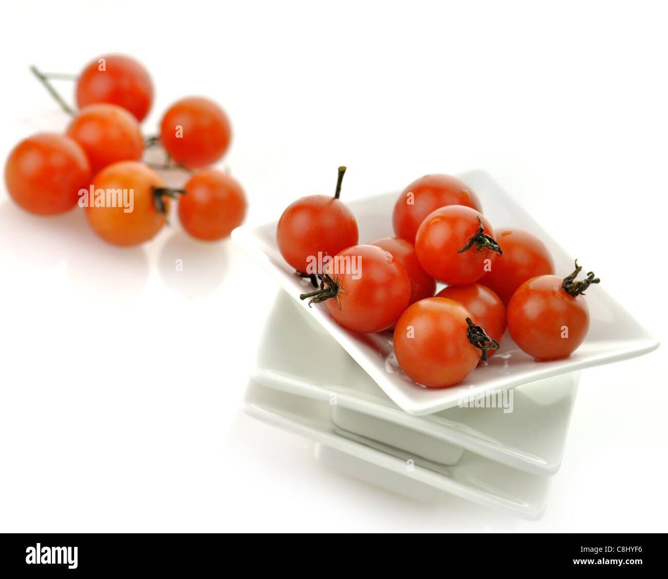 Red ripe tomatoes in vegetable Cut Out Stock Images & Pictures - Alamy
