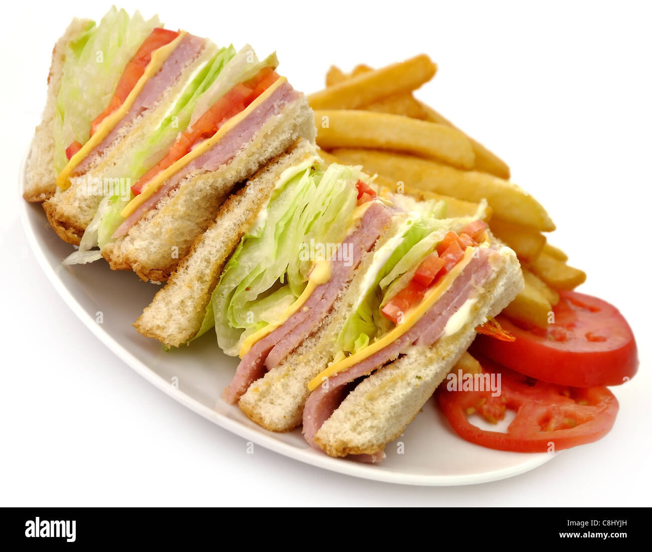Chicken club sandwich french fries hi-res stock photography and images ...