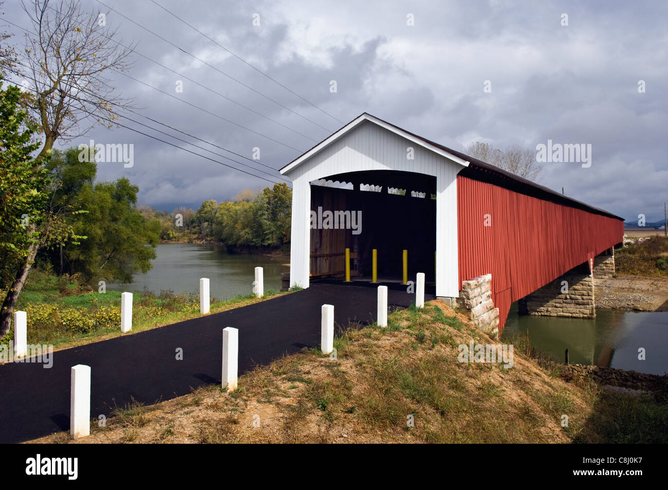 Medora Covered Bridge on the East Fork of the White River in Jackson ...